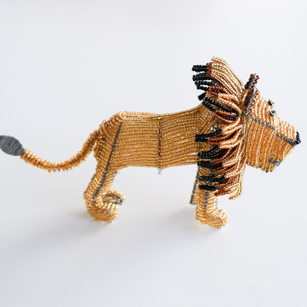 Beaded Lions Handmade in Eswatini, Africa | Wire & Bead Lion - Khutsala ...